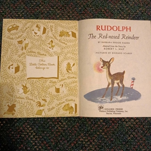 Little Golden Books | Other | 977 Vintage A Little Golden Book Rudolph ...